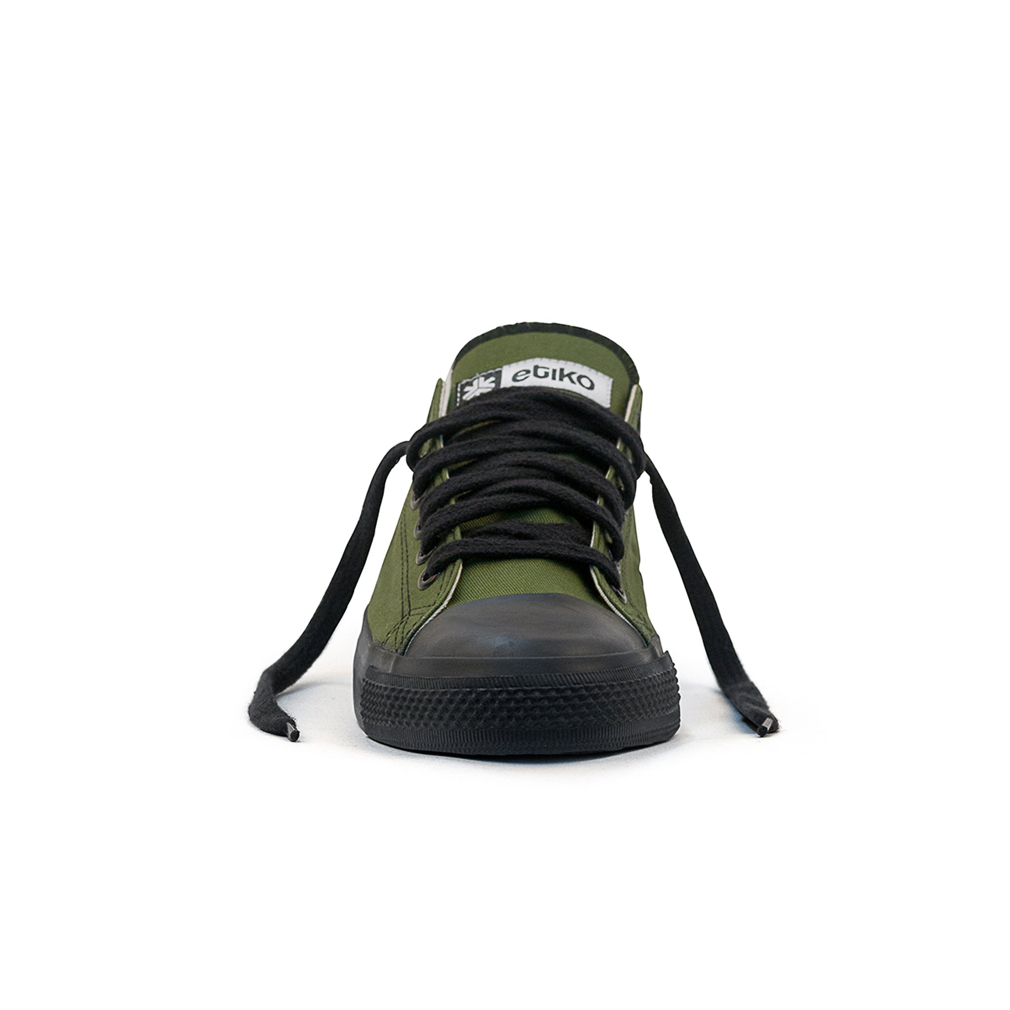 Olive Vegan Lowcut Sneakers | Certified Fair Trade | Etiko – Etiko Shop